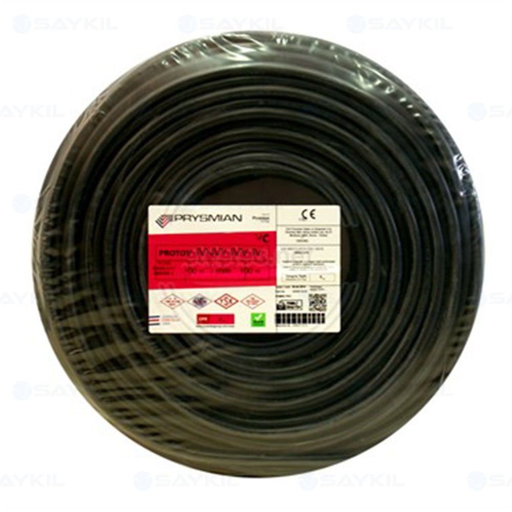 Prysmian 2x1,5 TTR Kablo - Siyah 100 Metre - saykil.com