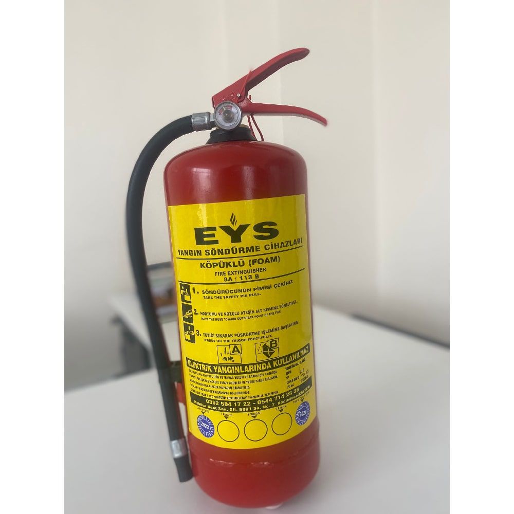 EYS Köpüklü 6 kg (Foam) Yangın Söndürme Cihazı 8A-113 B - saykil.com