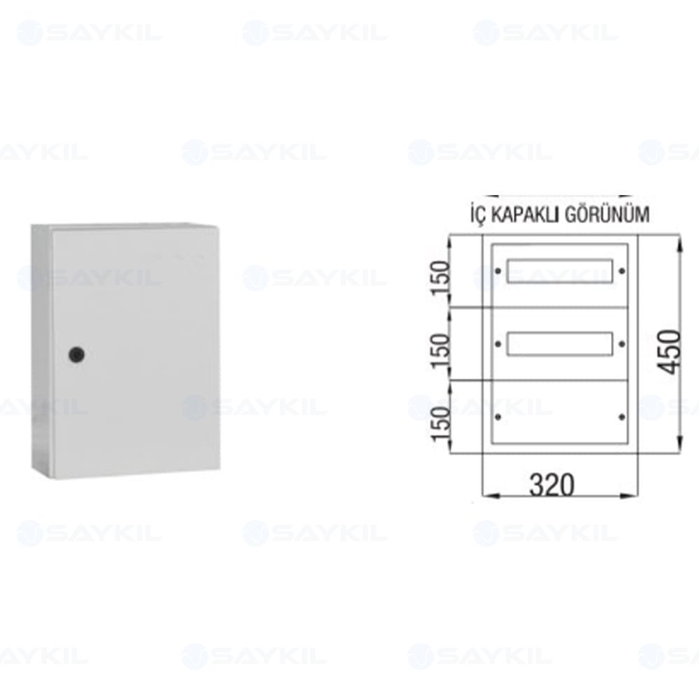 Çetinkaya 24Lü Sigorta, Pako Sıva Üstü Dağıtım Panosu ÇP 801 - saykil.com
