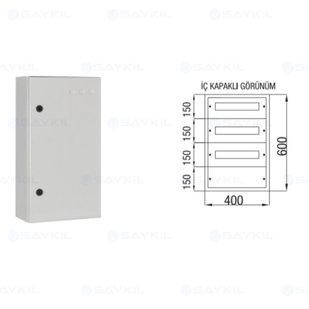 Çetinkaya 45Li Sigorta, Pako Sıva Üstü Dağıtım Panosu ÇP 803 - saykil.com