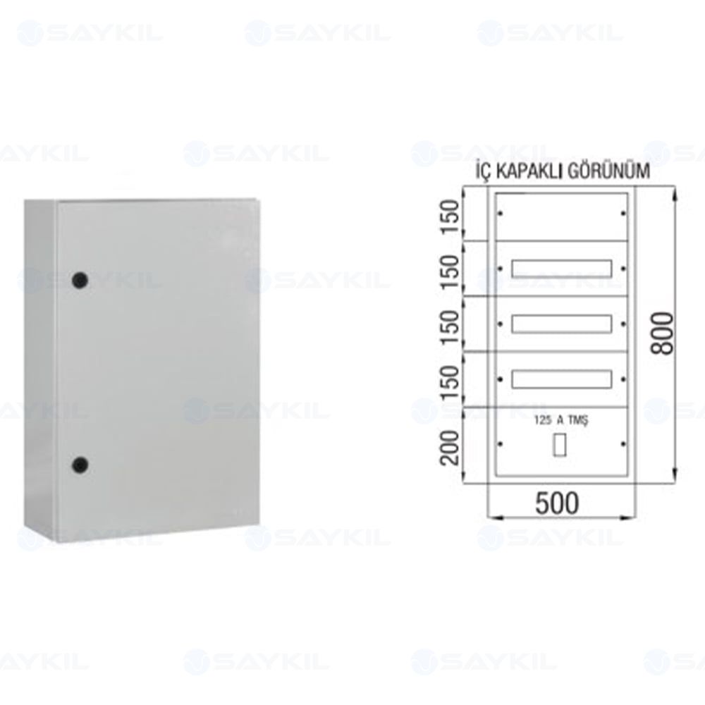 Çetinkaya 60Lı Sigorta, Pako Sıva Üstü Dağıtım Panosu ÇP 804 - saykil.com